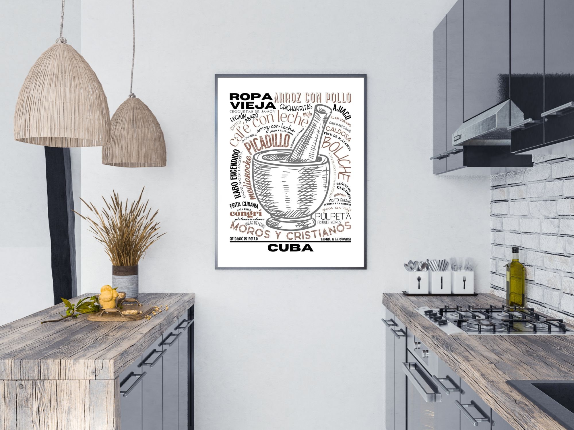 Cuba, Cuban Kitchen Art, Cuban Food Print, Cuban Home Decor, Cuban Wall ...