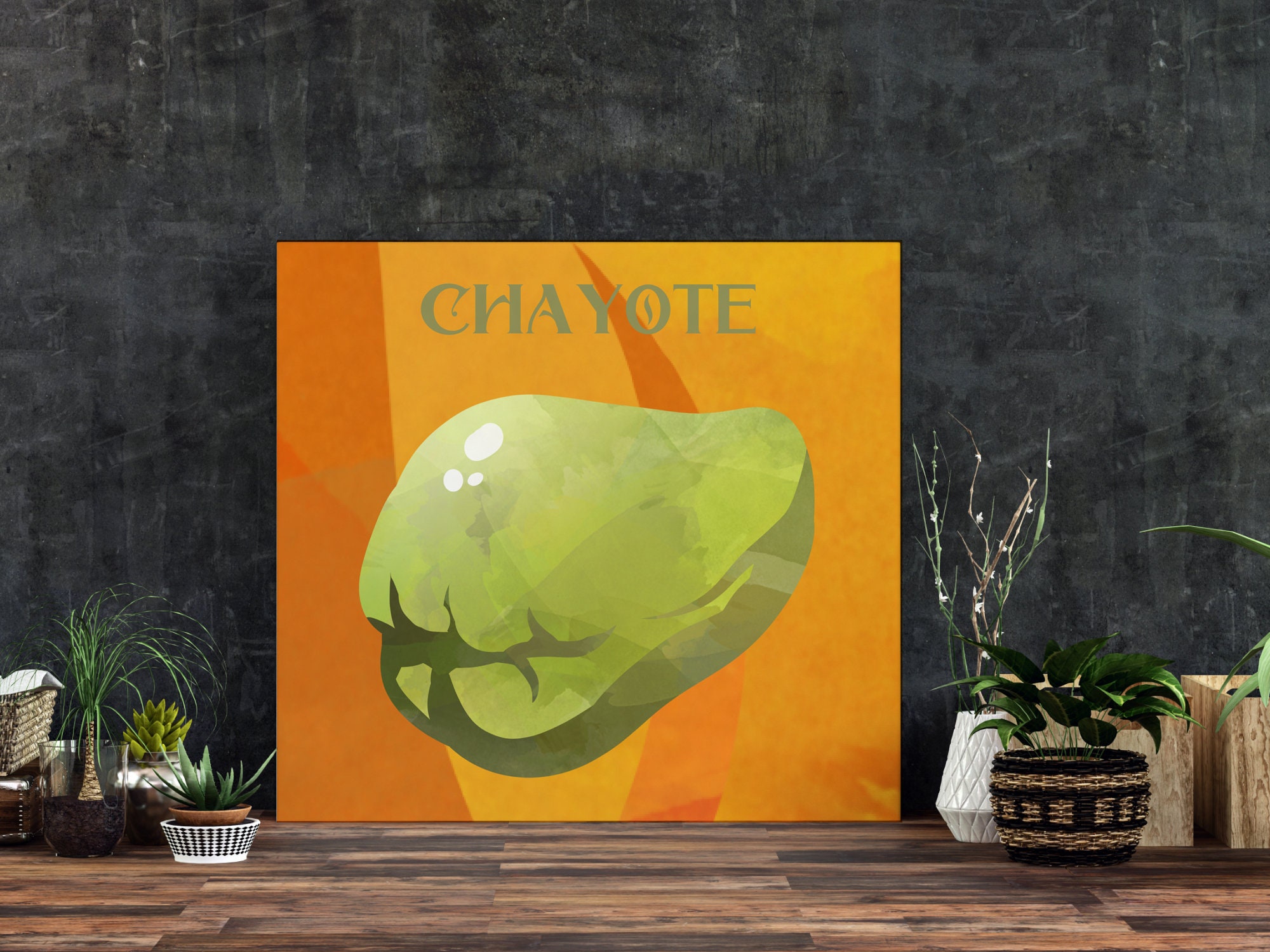 Chayote Decor, Arte De Pared, Decoracion Cocina, Mexican Print, Mexican ...