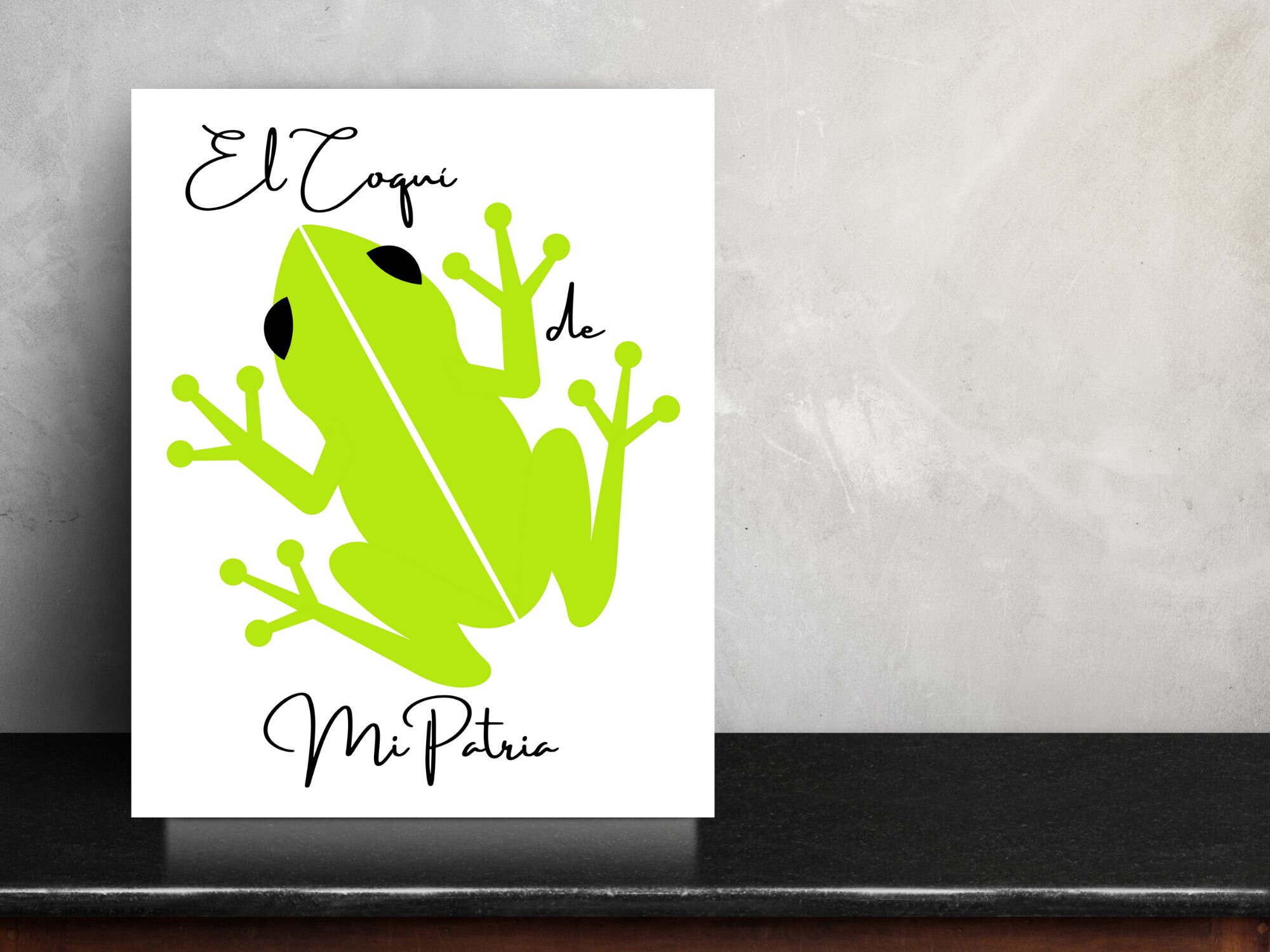 Puerto Rican Green Coqui Coqui Frog PR Wall Decor Puerto - Etsy