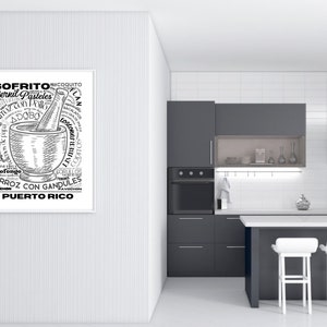 Puerto Rico Kitchen Art, Puerto Rico Food Print, Food Sign, Home Décor ...