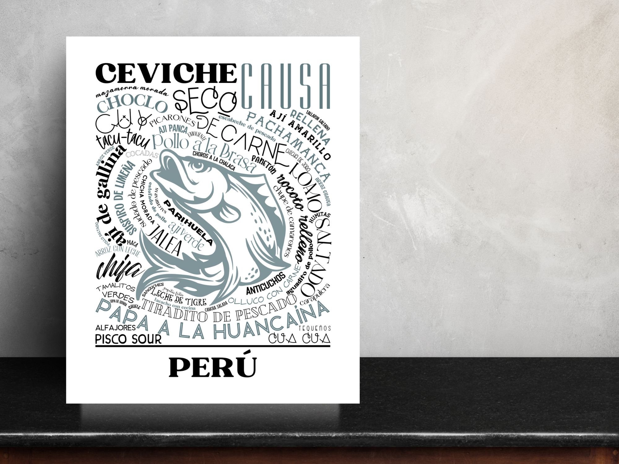 Peru Kitchen Art Peruvian Food Print Food Sign Home Décor - Etsy