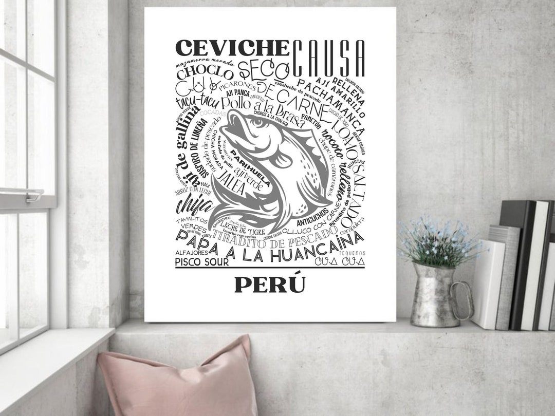 Peru Kitchen Art, Peruvian Food Print, Food Sign, Home Décor, Peru Wall ...