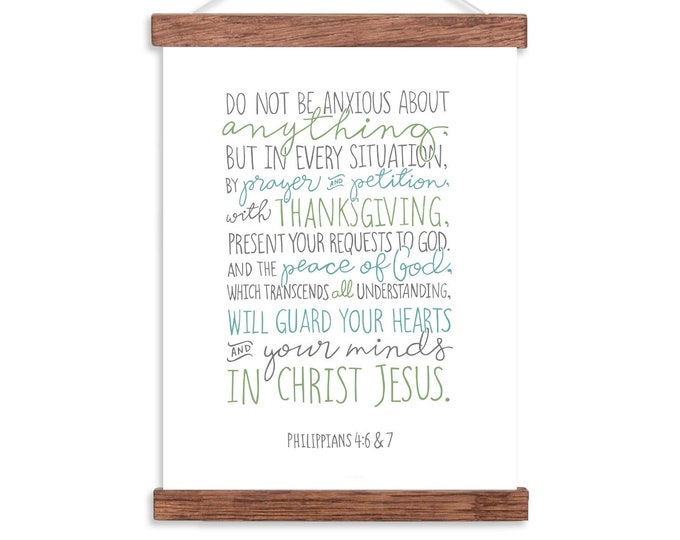 Philippians 4 Art Print, Scripture Wall Decor - Etsy