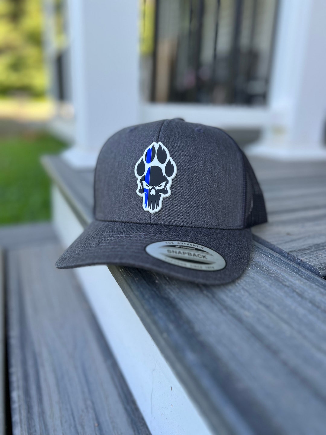 K9 Thin Blue Line Snapback Hat - Etsy