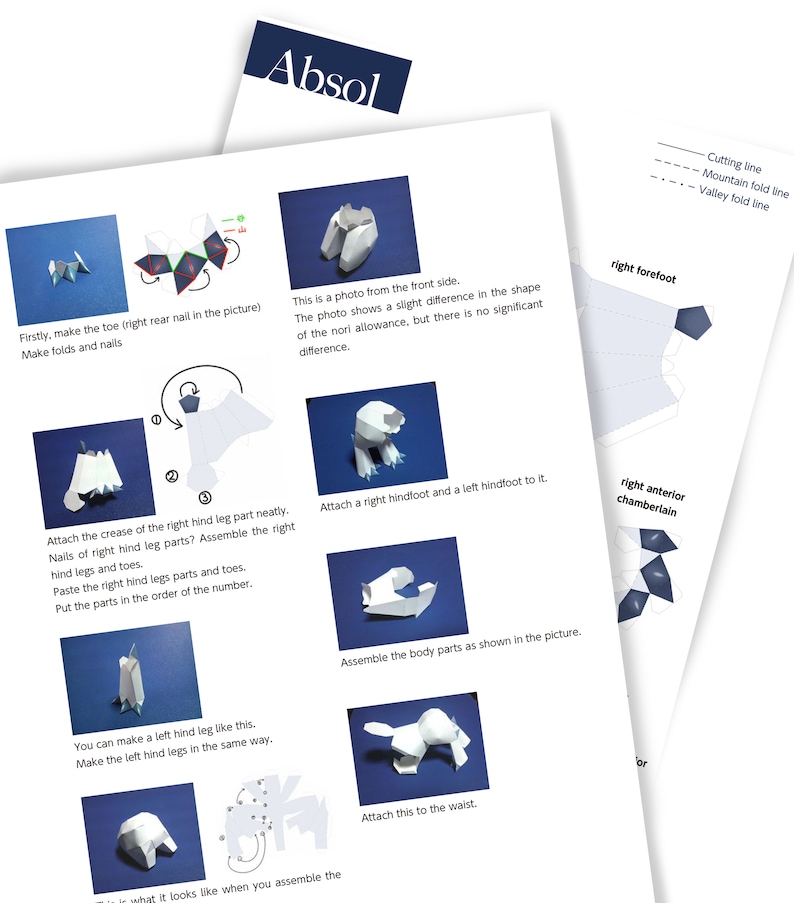 Pokemonp Absol, Papercraft Template, DIY Paper Craft for Kids, How to ...