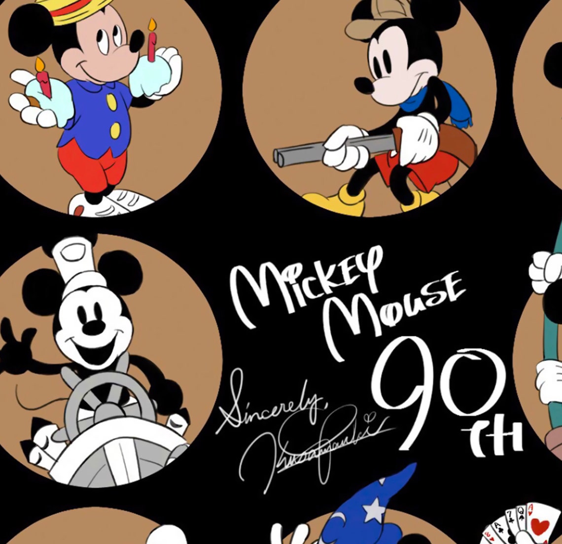 Mickey es 90th Anniversary Print Art Poster Poster Poster Kinderzimmer ...