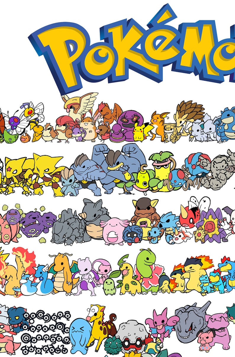 A1size 788 Charactor Pokemon Print Art Poster Nintendo Print - Etsy