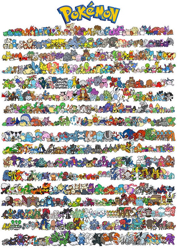 A1size 788 Charactor Pokemon Print Art Poster Nintendo Print - Etsy