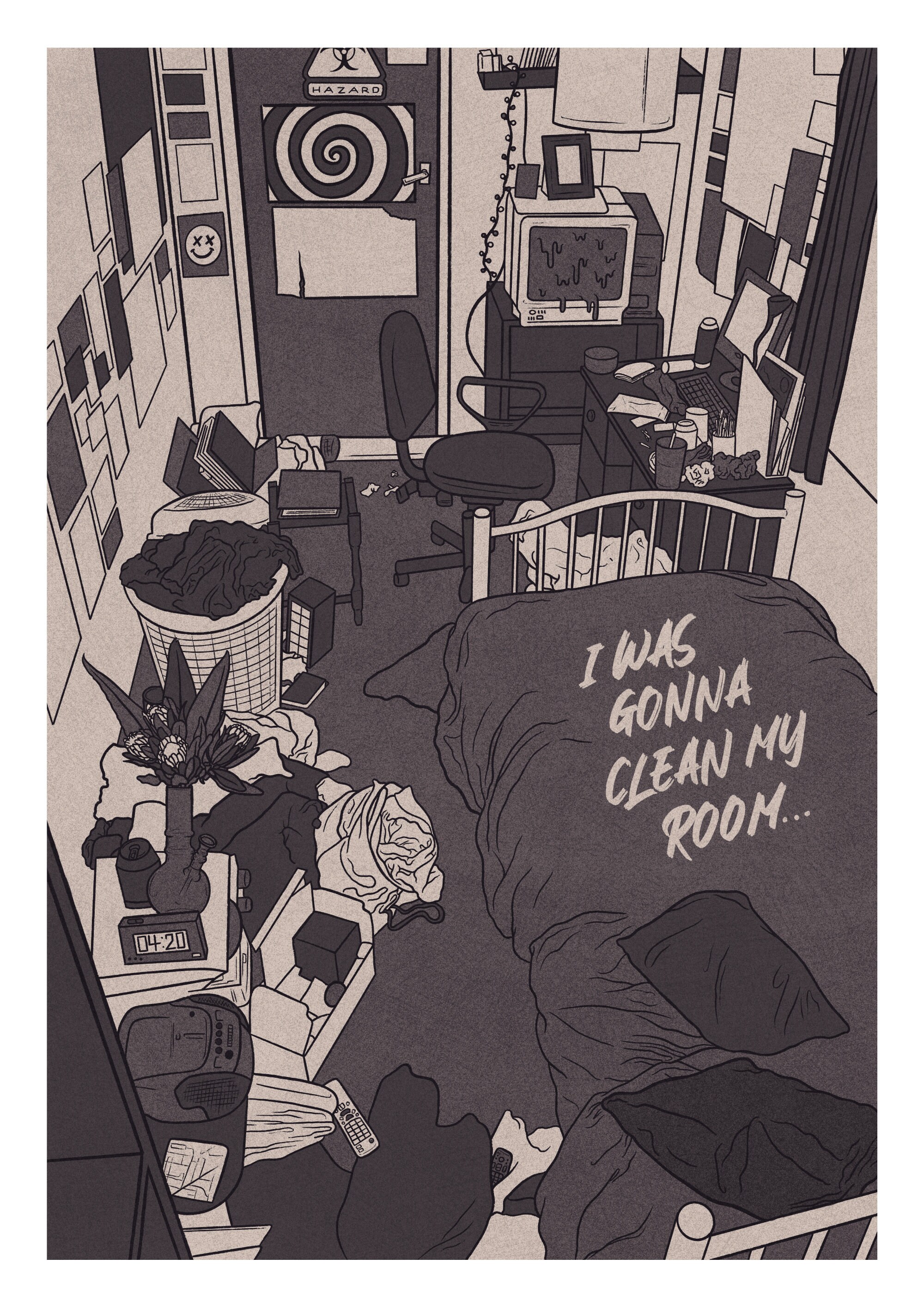 DOPE / Because I Got High Digital Illustration Messy - Etsy Australia