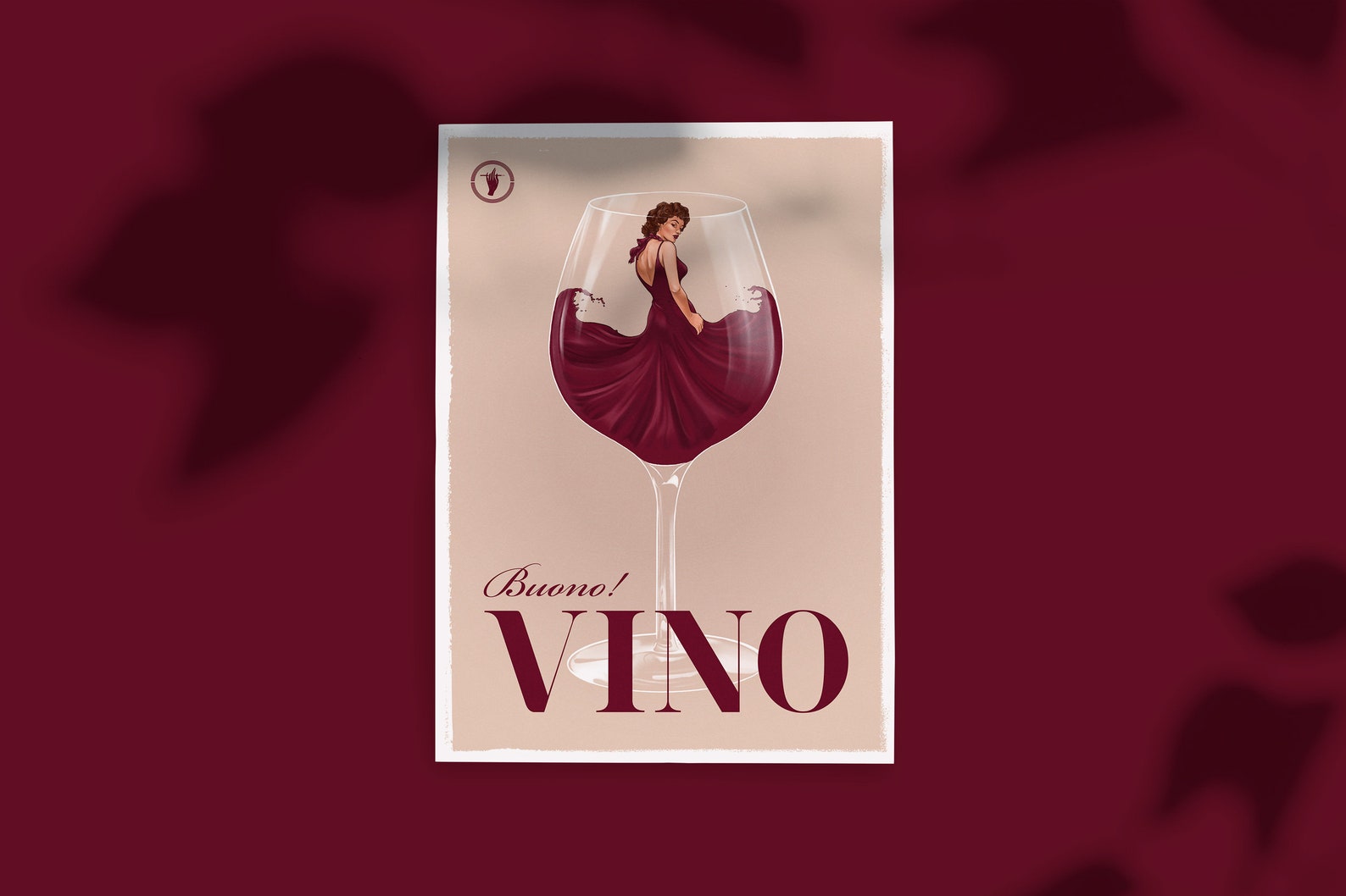 BUONO Vino Wine Retro Poster Italian Food and Drink | Etsy