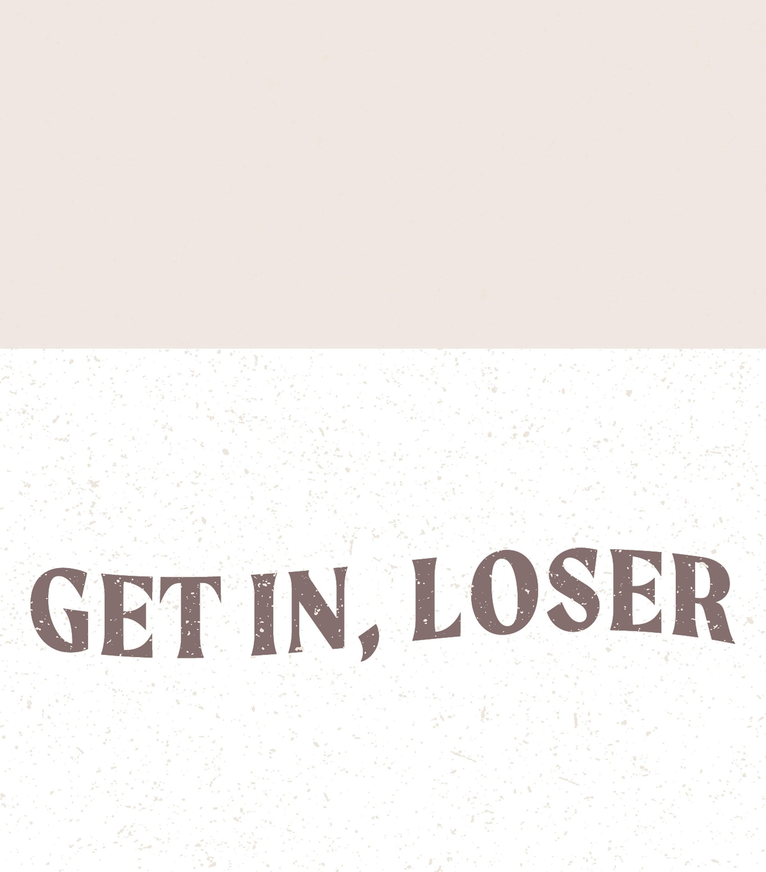 Get In Loser Line Art Print Line Drawing Poster Daily | Etsy