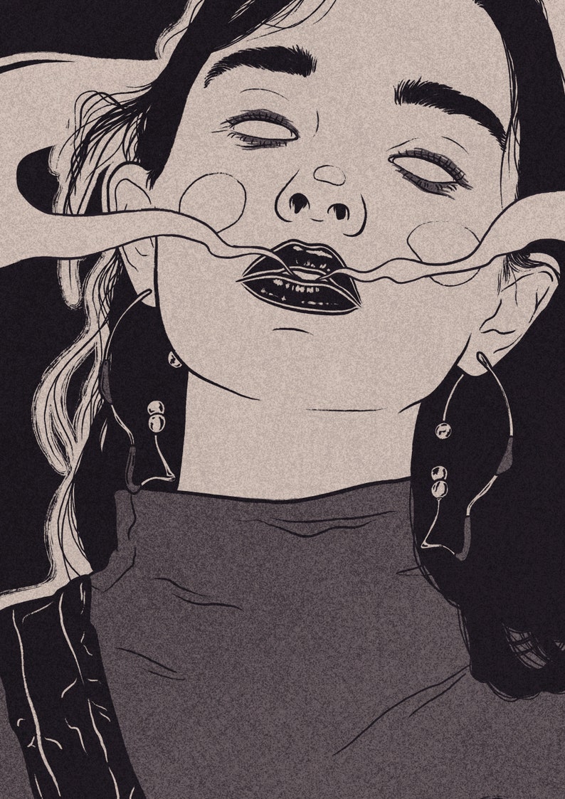 DOPE / LIFE'S A DRAG Digital Illustration Smoke - Etsy Australia