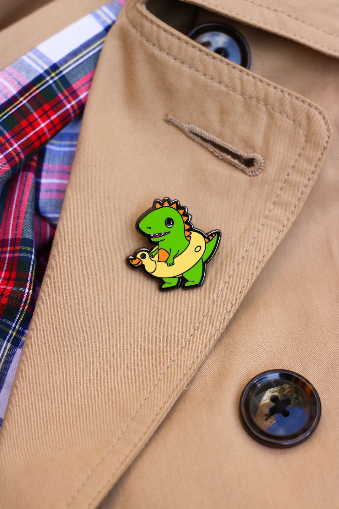 Сute T-rex Enamel Pin for All Dinosaur Lovers or for You Hard Enamel ...