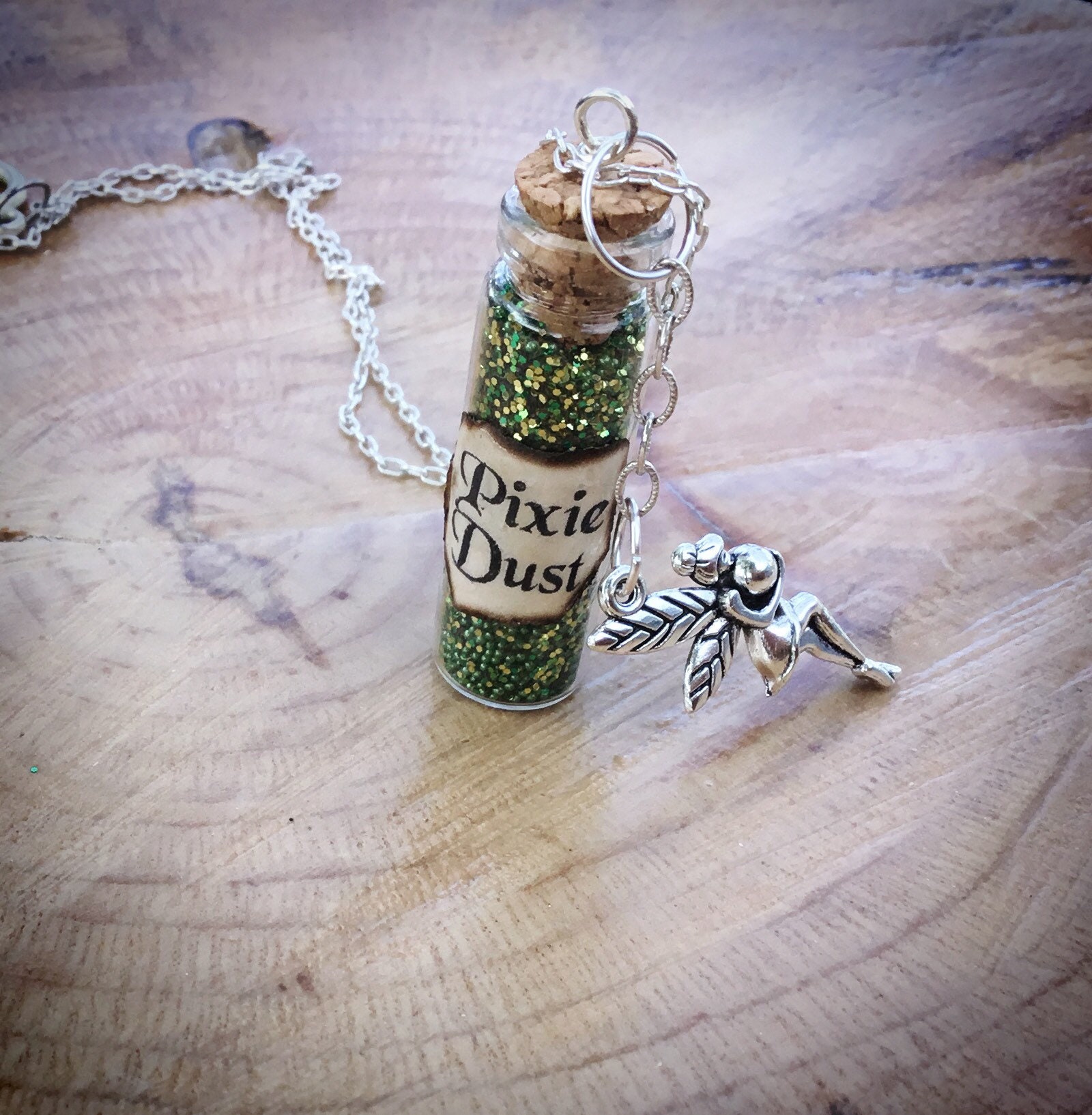 Pixie Dust Bottle Charm Necklace - Etsy