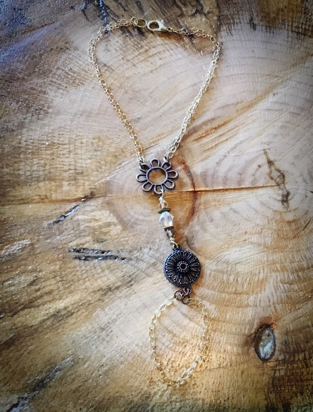 Wrist and Finger Style Bracelet - Etsy