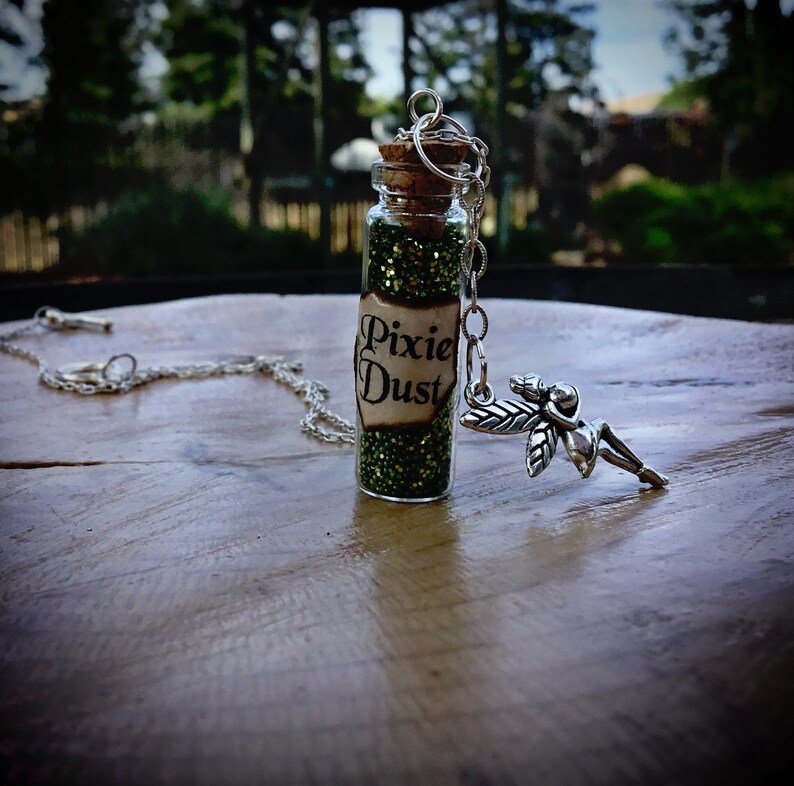 Pixie Dust Bottle Charm Necklace - Etsy