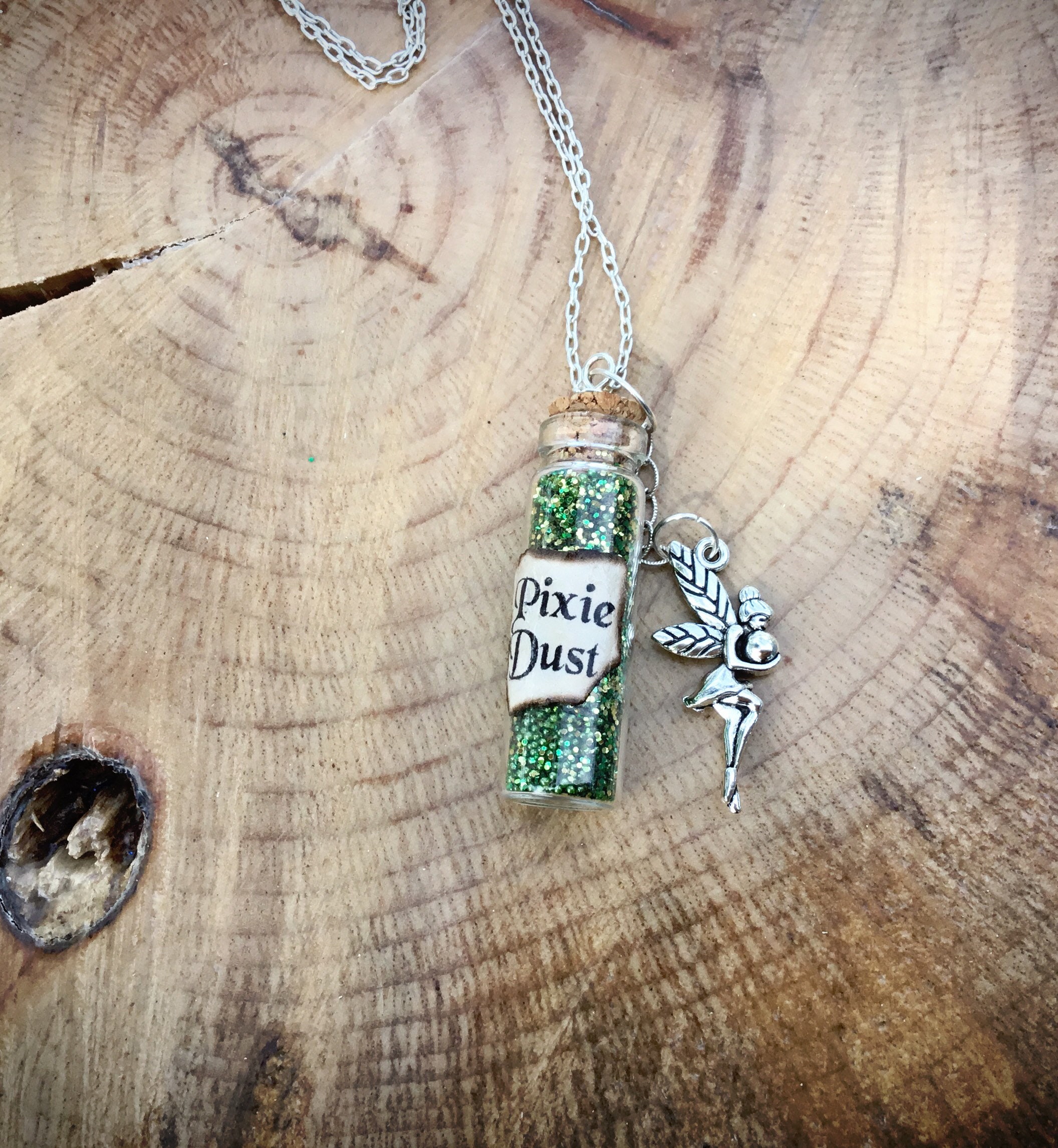 Pixie Dust Bottle Charm Necklace - Etsy