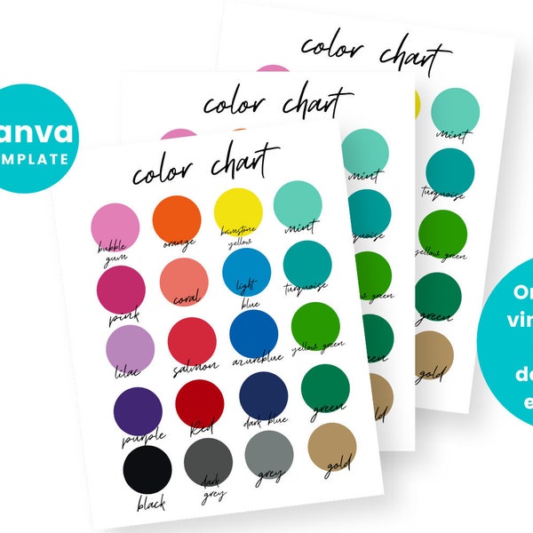 Vinyl Color Chart - Etsy