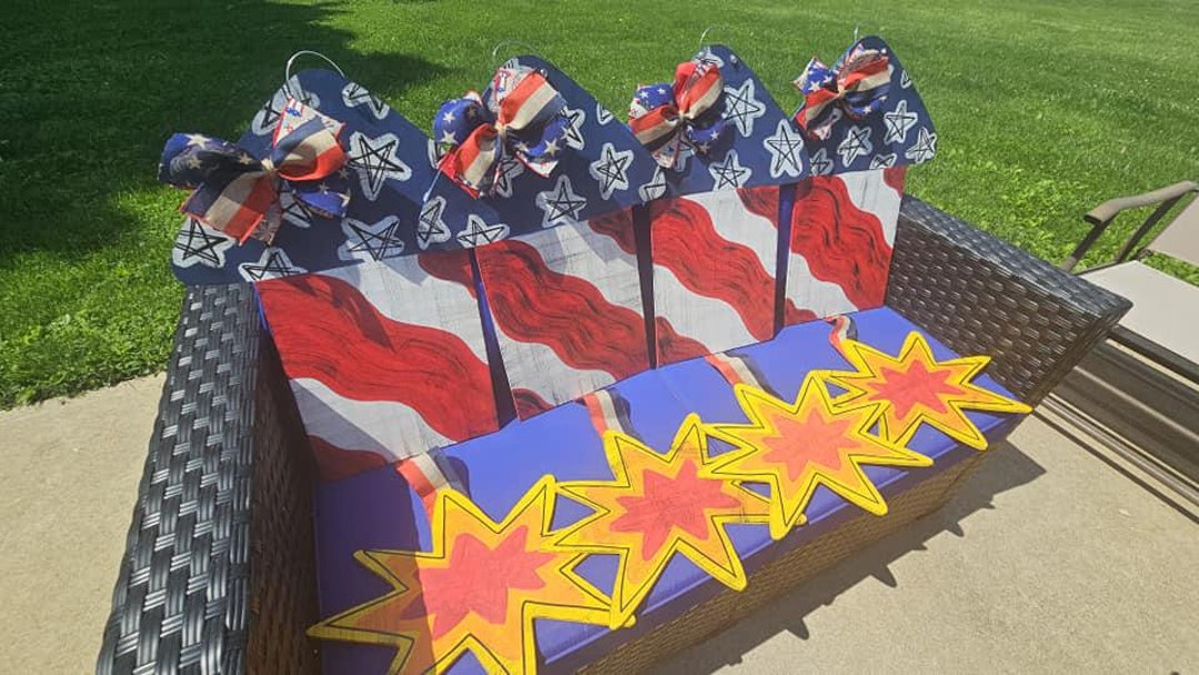 Door Hanger - Firework - 4th of July - Patriotic - Etsy