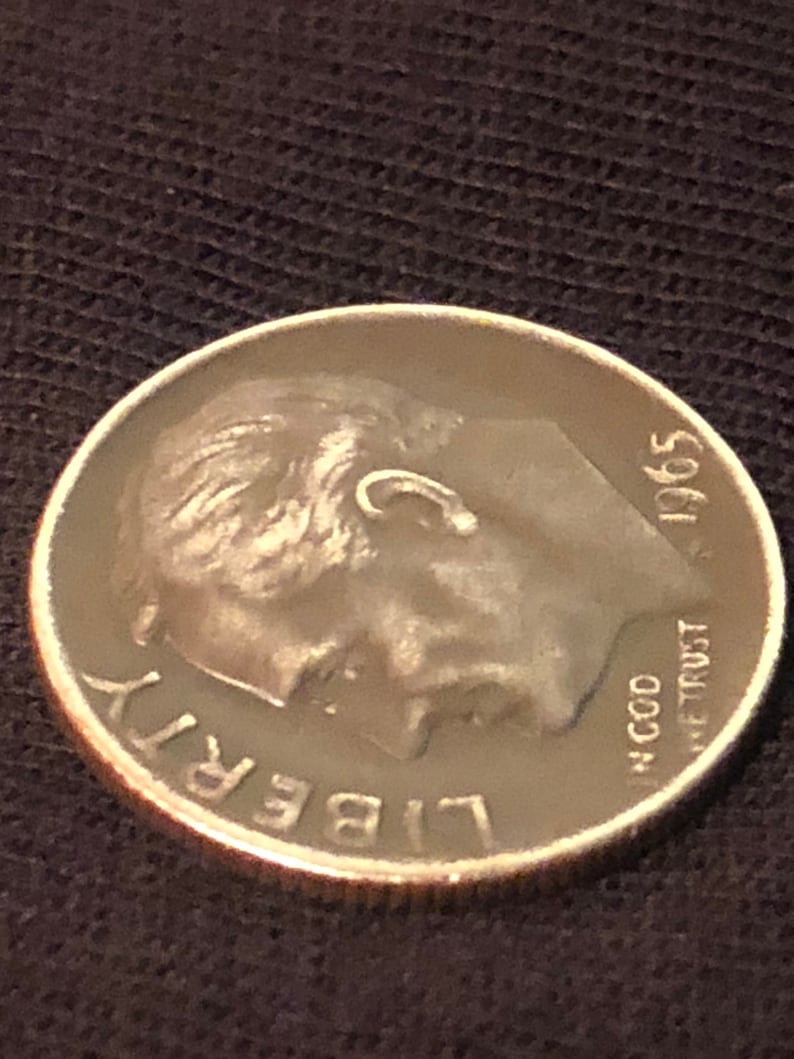 1965 Roosevelt Error Dime No Mint Mark Black Obverse & | Etsy