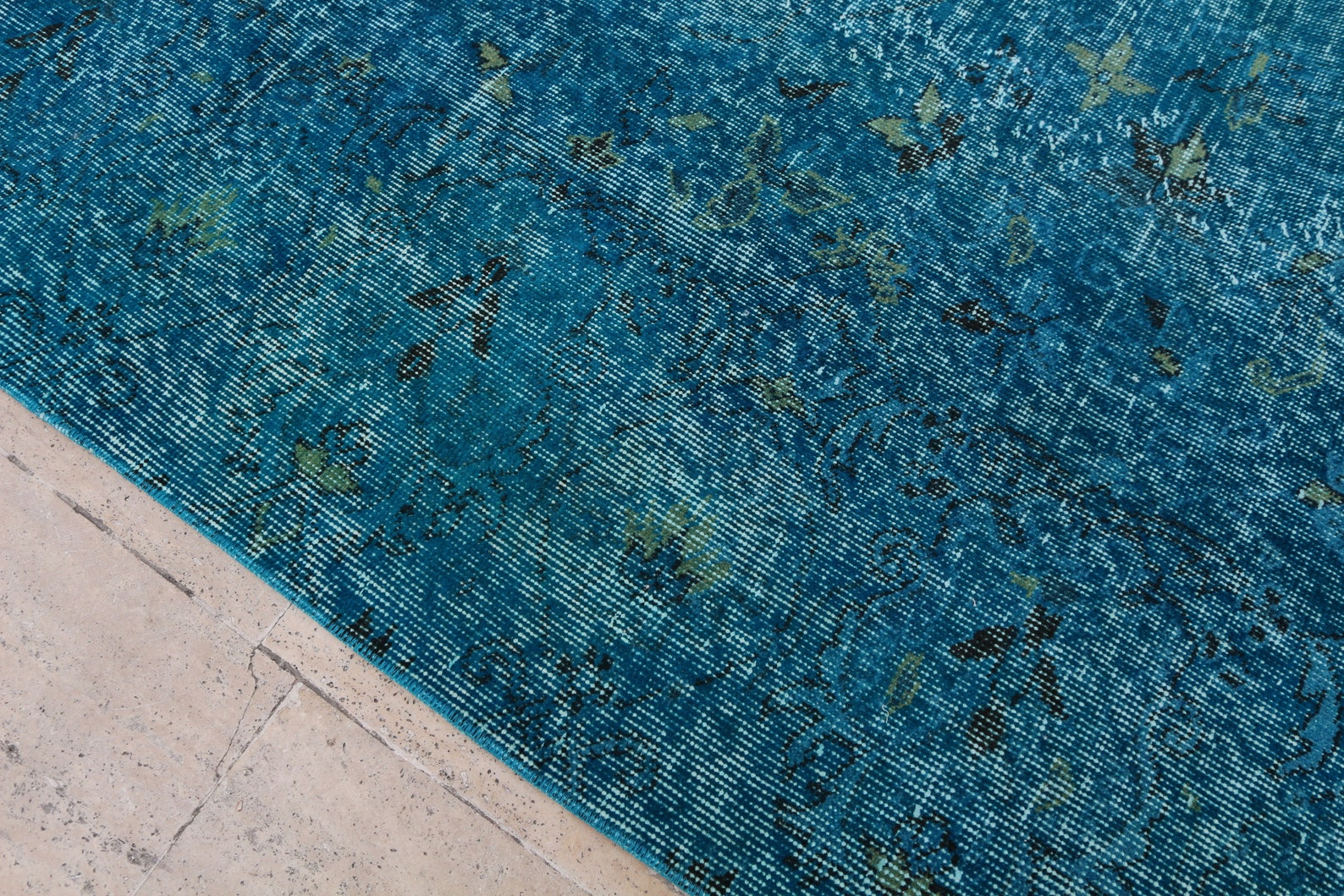 Handmade Blue Rug, 10'1x6'5ft, 310x200cm, Blue Carpet, Dark Blue Rug ...