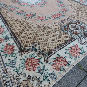 Golden Rose Beige Victorian Floral Design Handmade Rug Vintage - Etsy