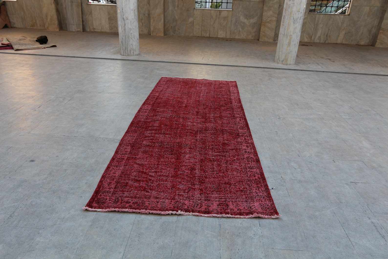 Red Runner Rug 12'x4'8 Ft 368x147 Cm Handmade - Etsy