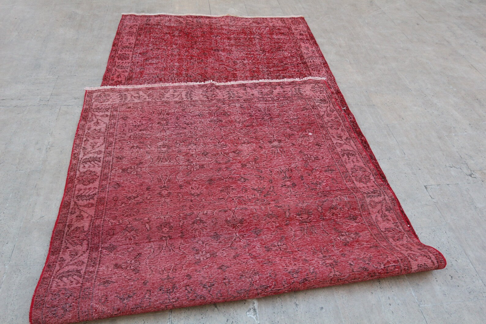 Red Runner Rug 12'x4'8 Ft 368x147 Cm Handmade - Etsy