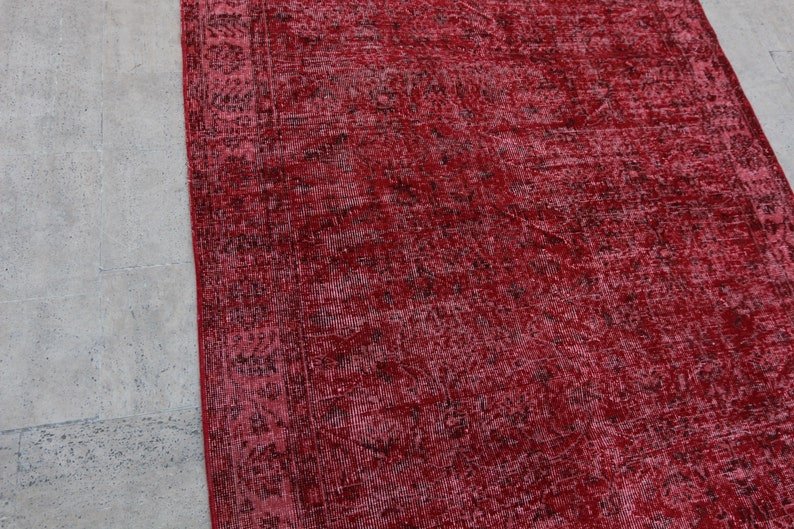 Red Runner Rug 12'x4'8 Ft 368x147 Cm Handmade - Etsy