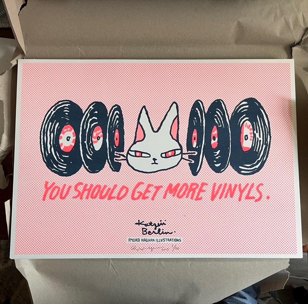 A3 Riso-pgraph "you Should Buy More Vinyl / Limited Edition. Ryoko ...