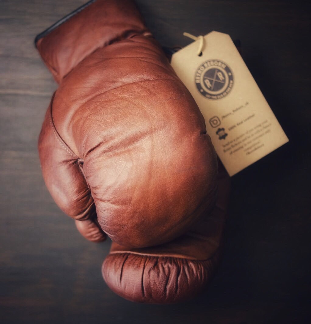 Retro Reborn Bundle Leather Boxing Bag, Boxing Gloves, Speedball in ...