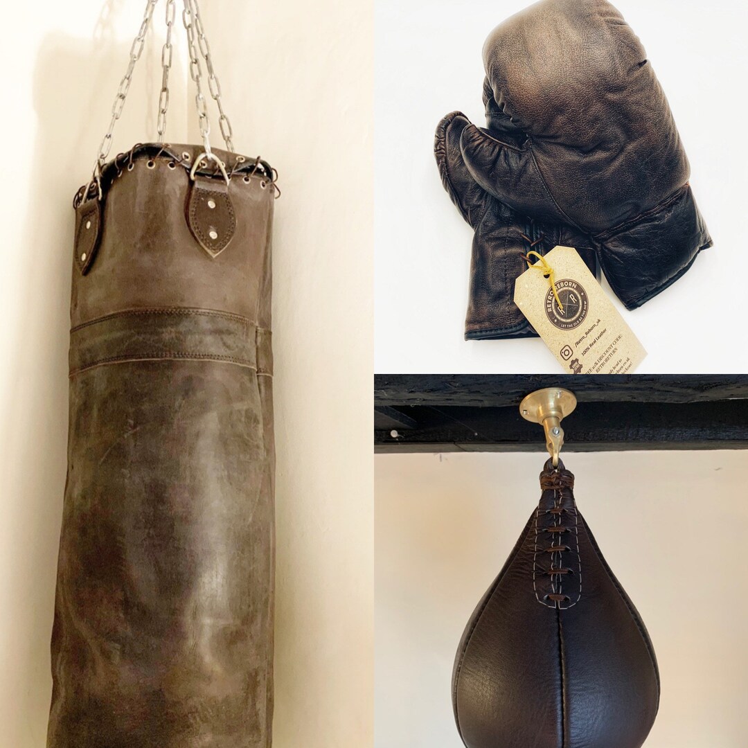 Retro Reborn Vintage Style Boxing Bag / Punch Bag With Hanging Chain ...