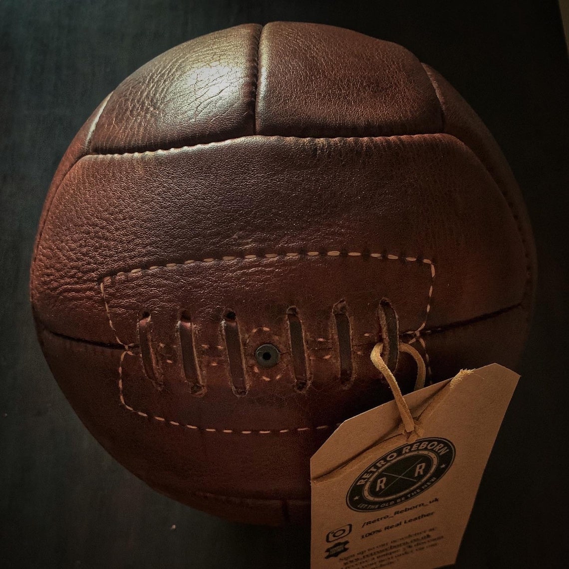 Retro Reborn vintage Style Size 5 Football / soccer ball Dark | Etsy