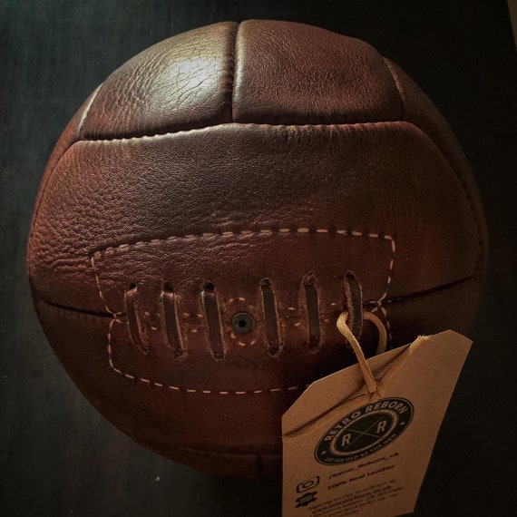 Retro Reborn vintage Style Size 5 Football / soccer ball Dark | Etsy