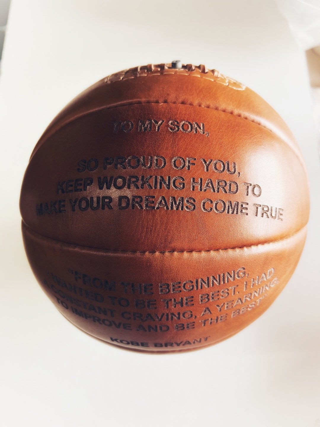 Retro Reborn Real Leather Vintage Style Basketball Customised Gift - Etsy