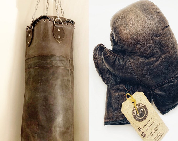 Retro Reborn Vintage Style Boxing Bag / Punch Bag With Hanging Chain ...