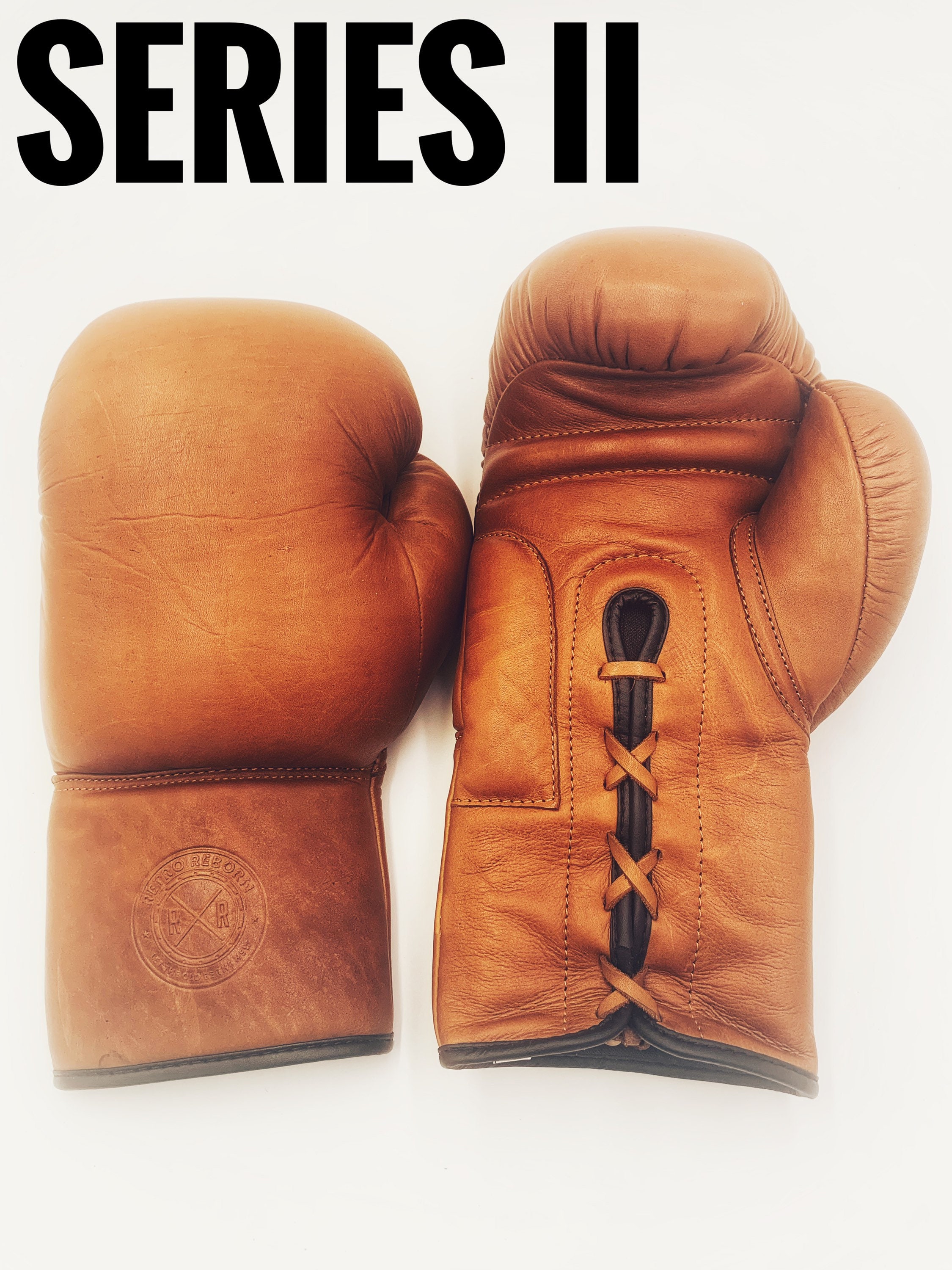 Retro Reborn Vintage Retro Style Boxing Gloves Tan Real Leather — Retro ...