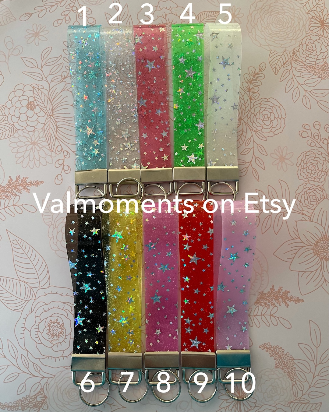 Jelly Star Patterned Keychain for Wrist (wristlet)/keychain/trending ...