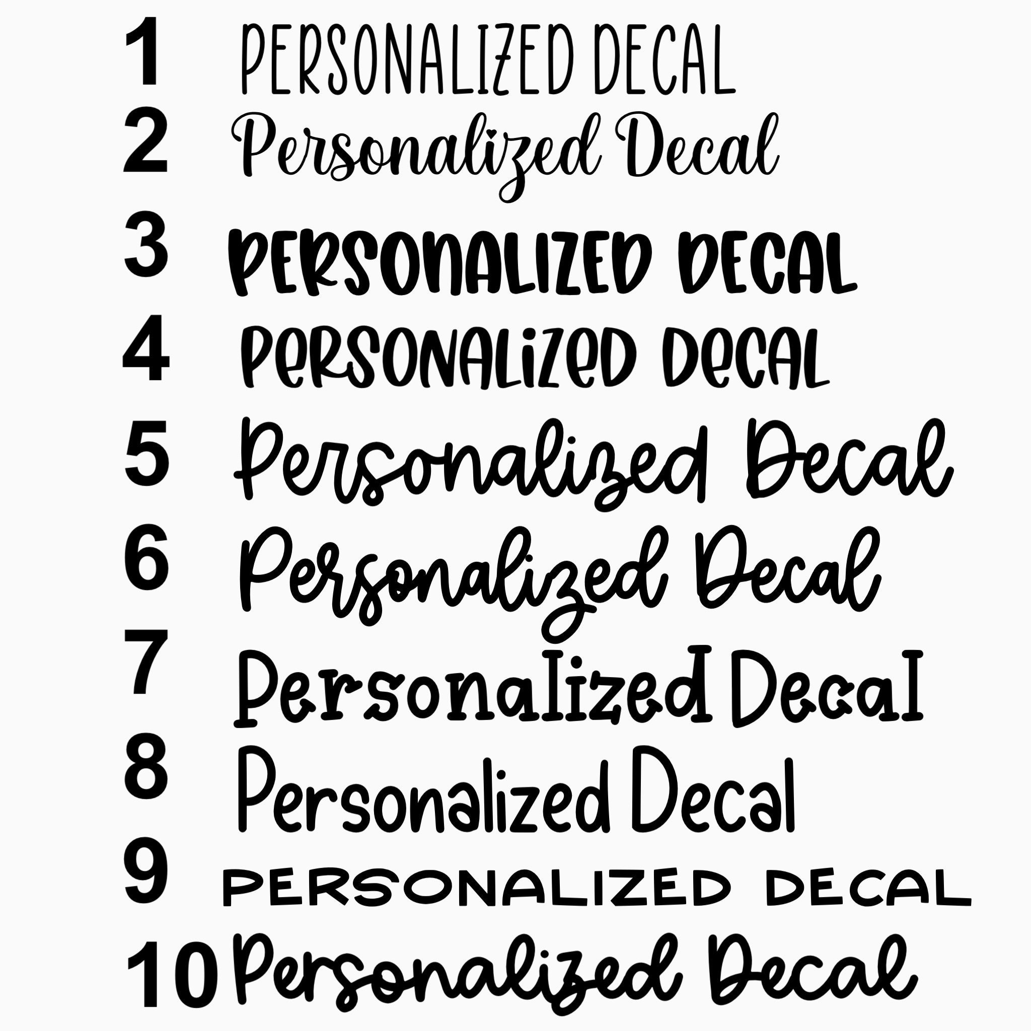 Personalized Decal/ Custom Decal/word Decal/name - Etsy UK