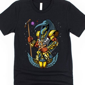 Egyptian God Thoth T-shirt Ankh Cross Shirt Egyptian Symbol Tee Egypt ...