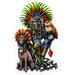 Aztec God Mictlantecuhtli Sticker, Aztec Mythology Stickers, Mayan Gods ...