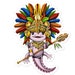 Axolotl Aztec Warrior Stickers, Aztec Decals, Mexican Stickers, Ancient ...
