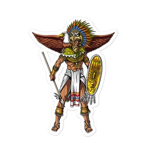 Aztec Eagle Warrior Stickers Aztec Mythology Decals Native - Etsy