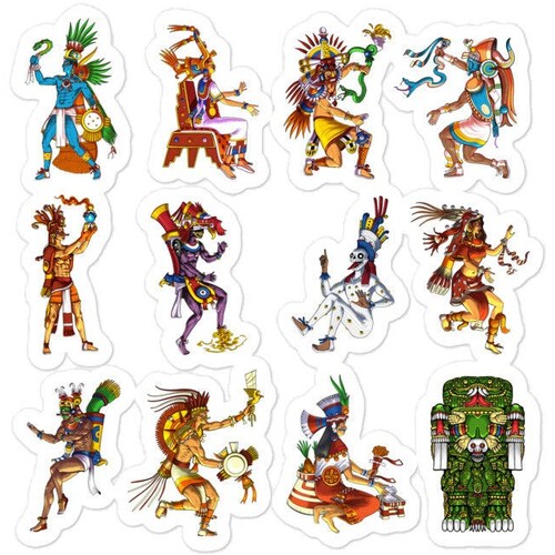 Aztec Mythology Gods Sticker Ancient Mayan Civilization - Etsy
