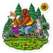 Hippie Animals Riding Bicycle Sticker - Fantasy Forest Vinyl Sticker ...