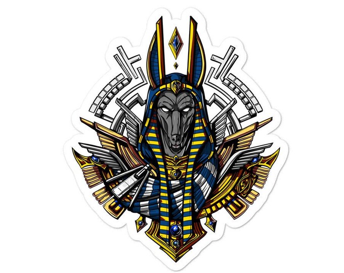 Anubis Egyptian God Sticker Egyptian Mythology Gifts - Etsy