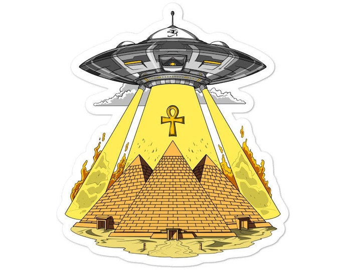 Synthwave Egyptian Pyramids Sticker Psychedelic Retro 80s - Etsy