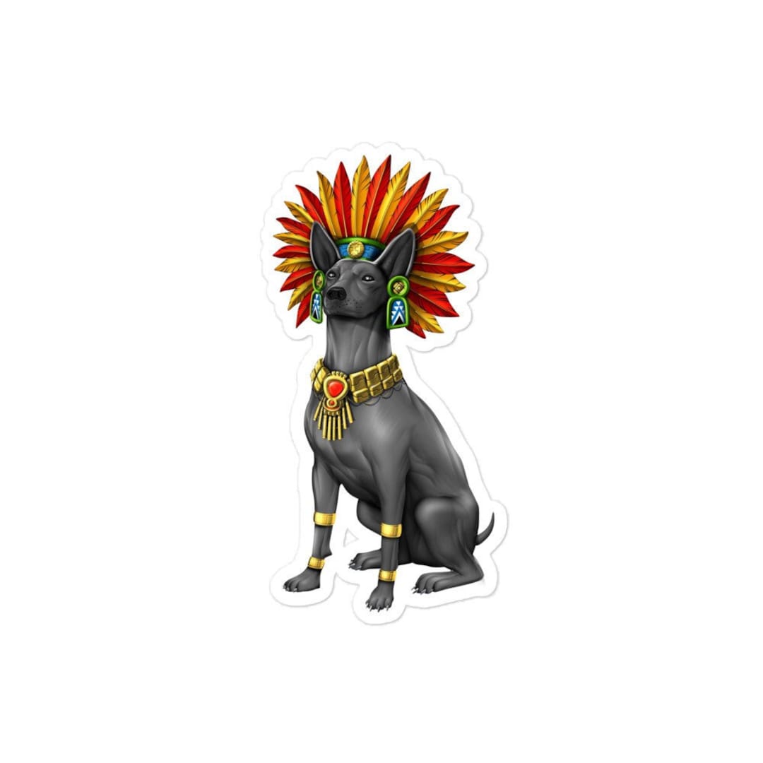 Aztec Xolo Dog Sticker - Xoloitzcuintli Decal - Xoloitzcuintle Dog ...