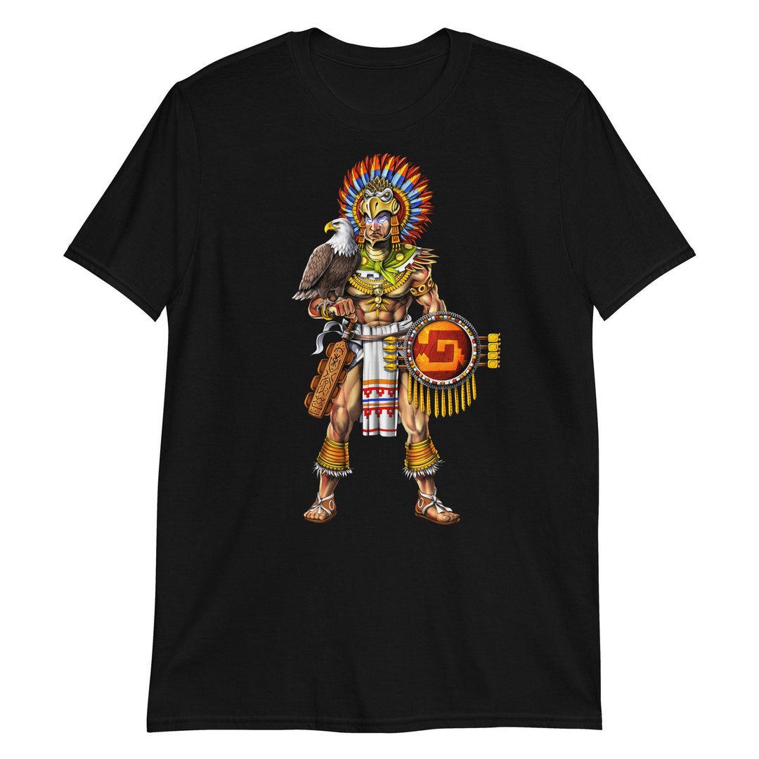 Aztec Eagle Warrior T-shirt, Aztec Mens Tee, Aztec Clothing, Aztec ...