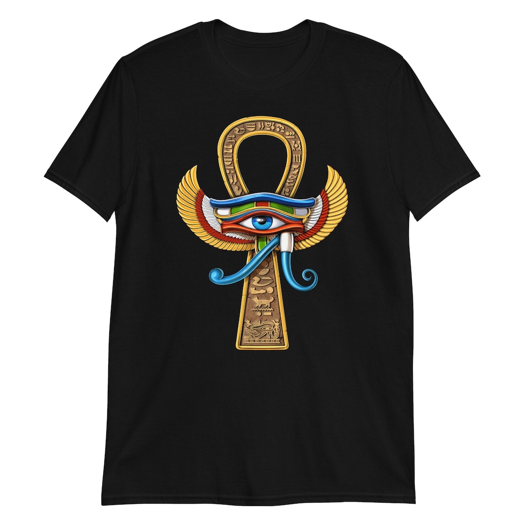 Egyptian Ankh T-shirt, Eye of Horus Shirt, Egyptian Mythology Tee ...